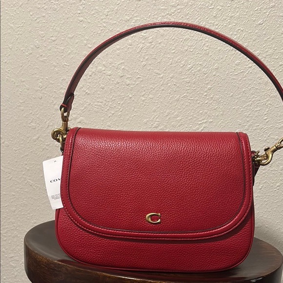 Coach | Bags | Coach Red Leather Shoulder Bag | Poshmark
